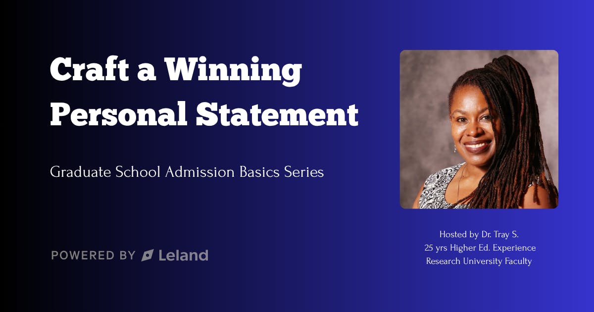 Graduate School Admission Basics: Craft a Winning Personal Statement ...