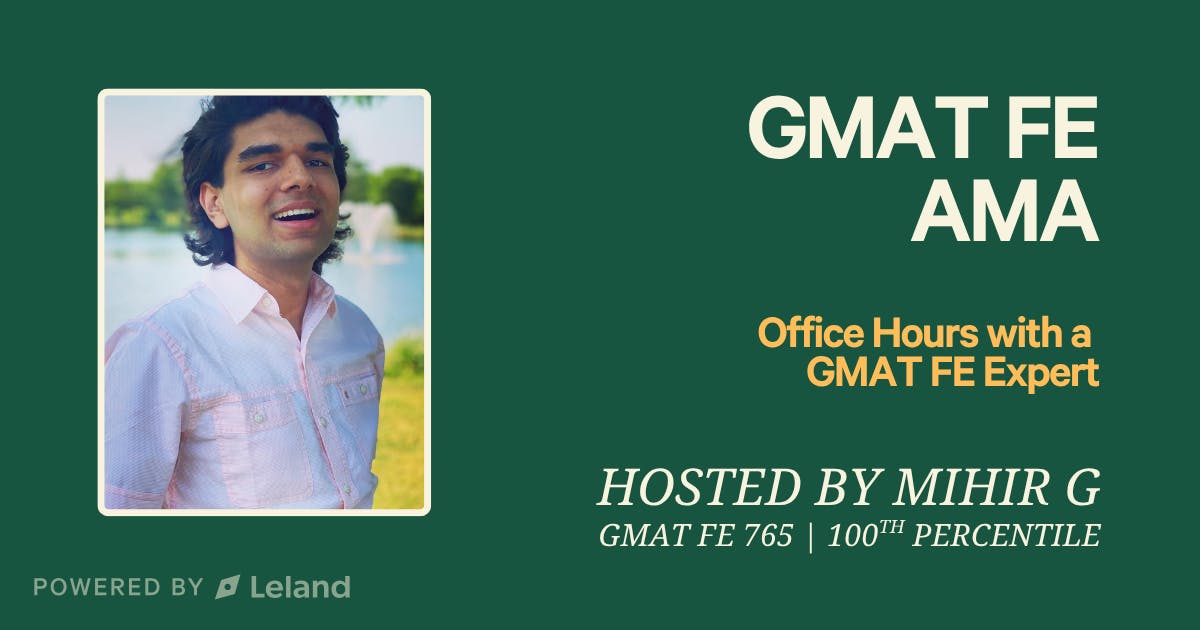 GMAT AMA: Office Hours with a GMAT Expert | Leland
