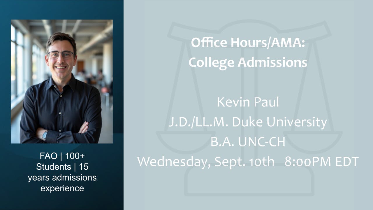 AMA/Office Hours: College Admissions | Leland