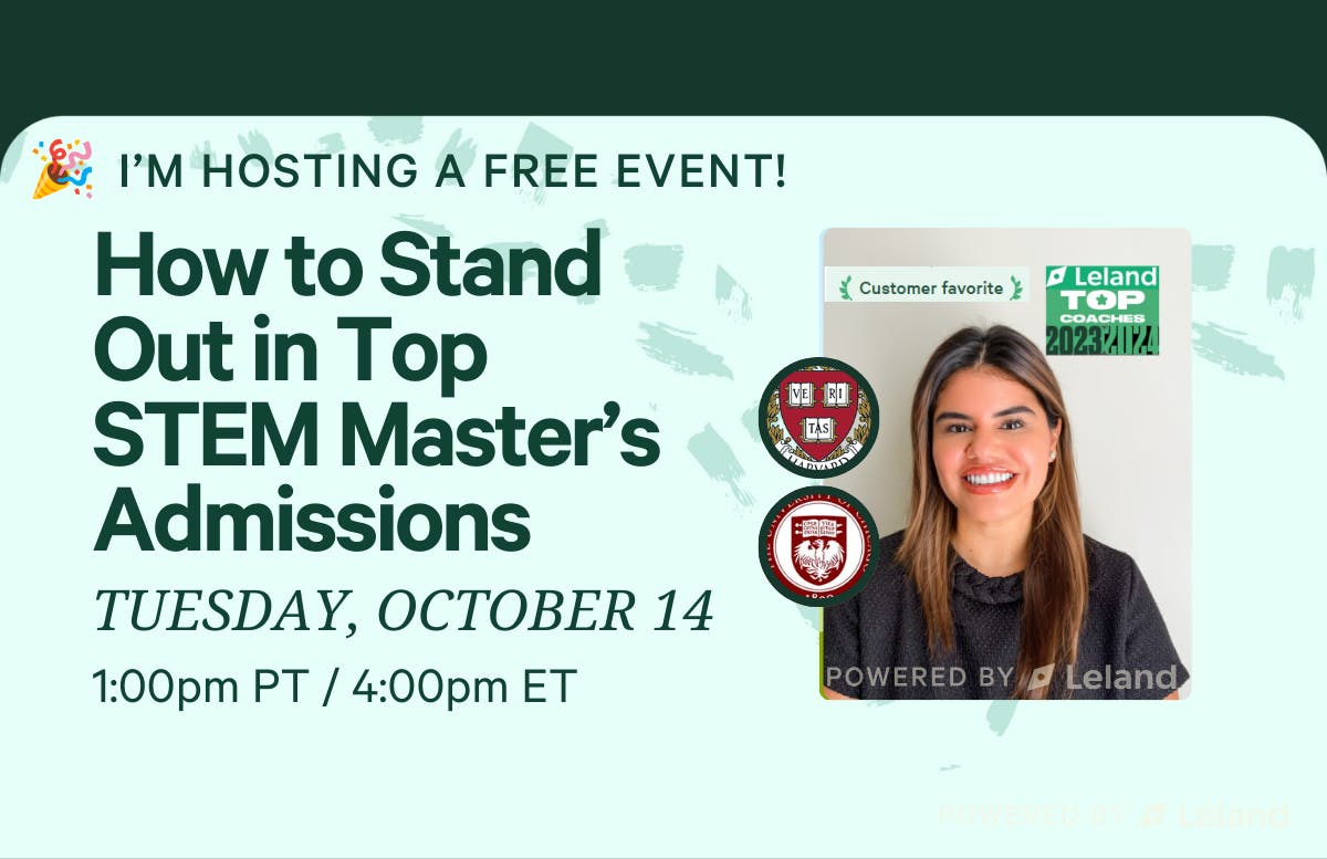How to Stand Out in Top STEM Master’s Admissions | Leland
