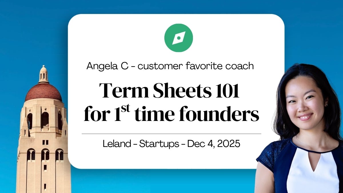 Term Sheets 101 - For First Time Founders | Leland