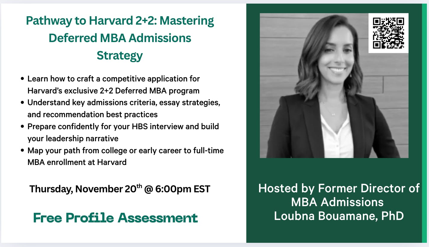 Pathway to Harvard 2+2: Mastering Deferred MBA Admissions Strategy | Leland