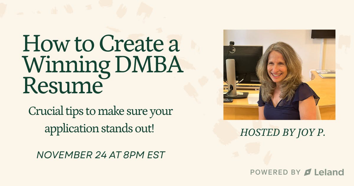 How to Create a Winning DMBA Resume: | Leland