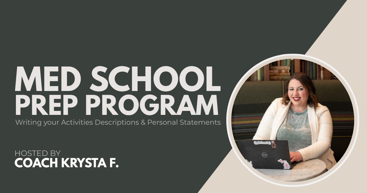 Med School Prep Program: Activities Descriptions & Personal Statements ...