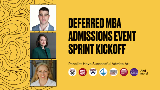 Deferred MBA Admissions Event Sprint Kickoff | Leland
