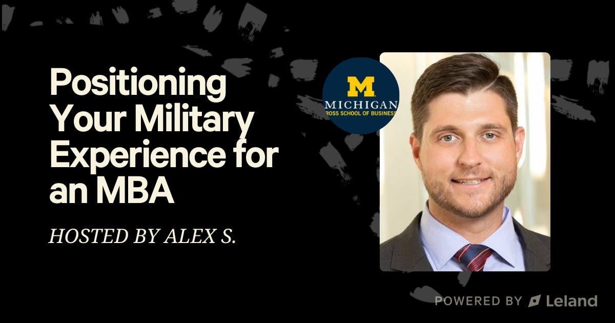 Positioning Your Military Experience for an MBA | Leland
