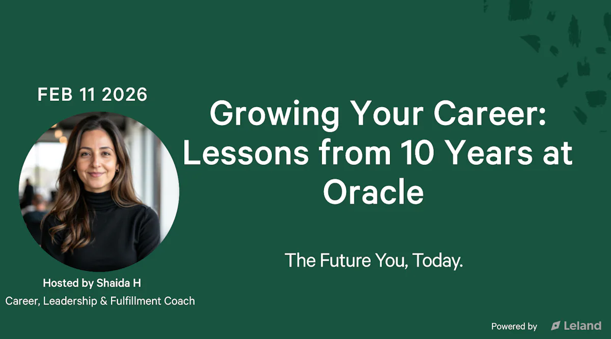 Growing Your Career: Lessons From 10 Yrs @ Oracle for the Future You ...