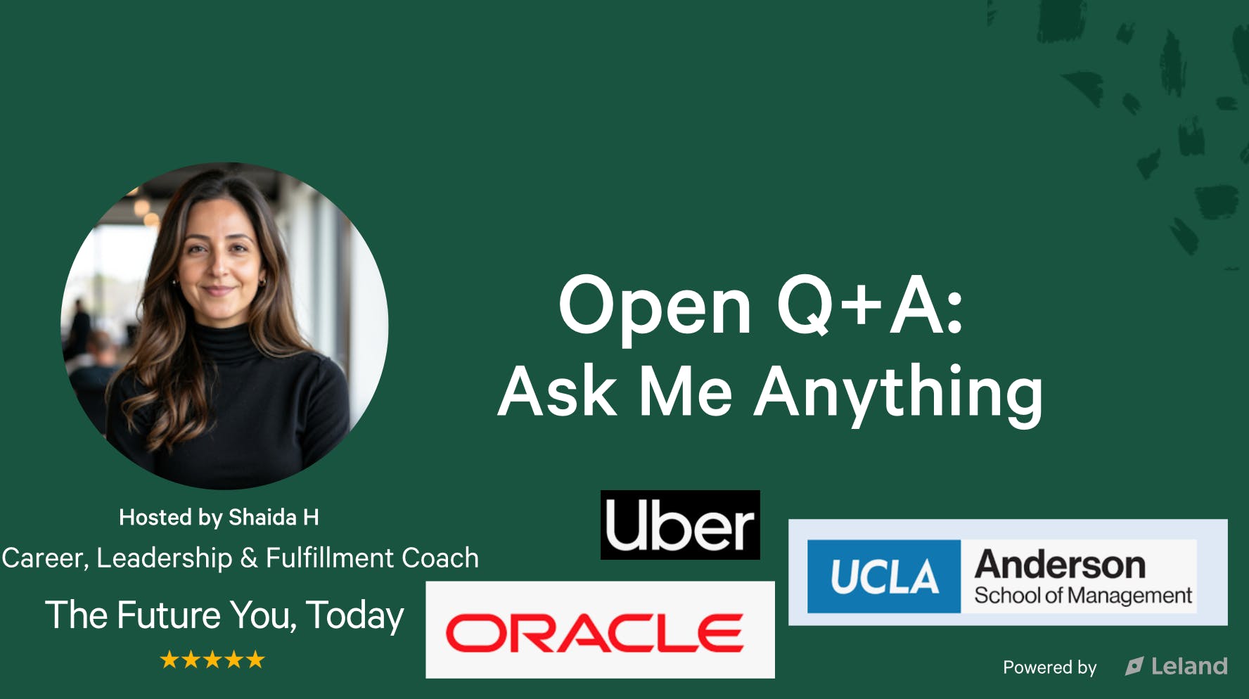 Coach Q+A with Shaida H. - Former: Uber, Oracle, UCLA Anderson | Leland