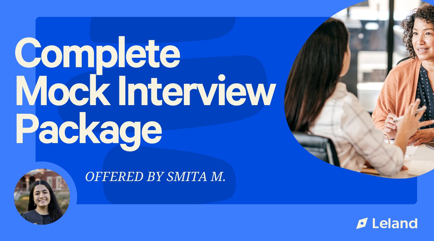 Complete Mock Interview Package by Smita M. | Leland