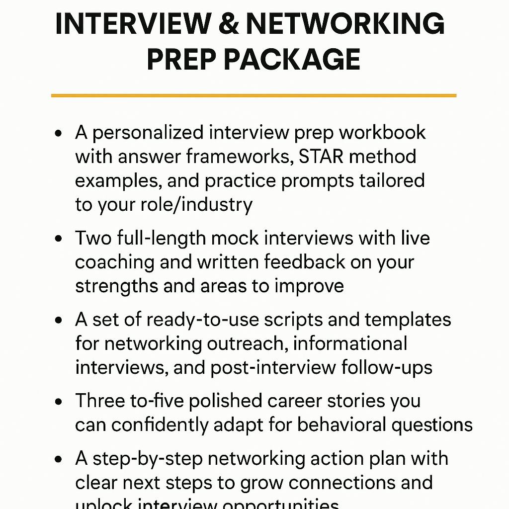 Networking + Interview Prep by Mark G. | Leland